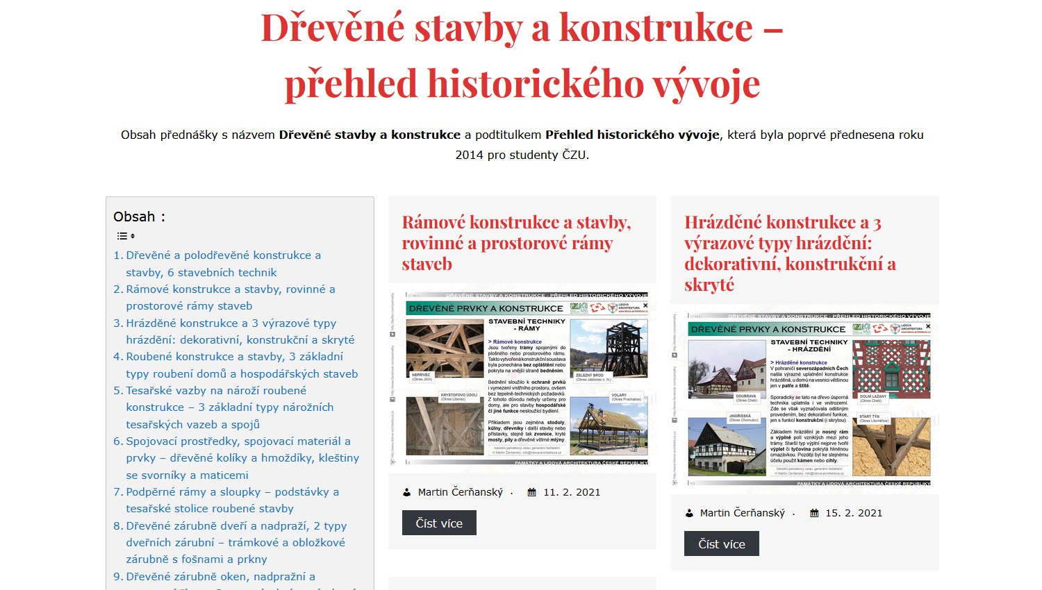 Dřevěné stavby a konstrukce - přehled historického vývoje | PAMÁTKY A ...